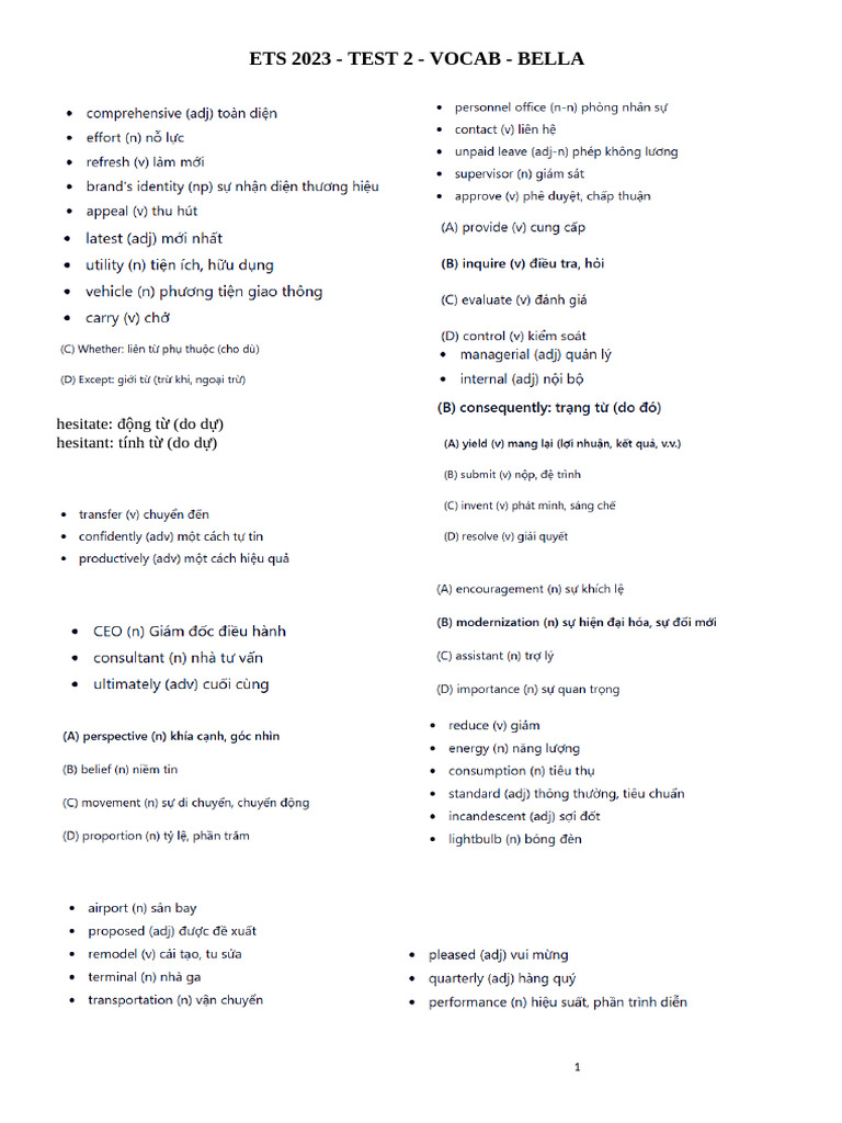 Ets 2023 Vocab RC Test 2 | PDF