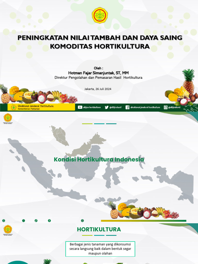 Nilai Tambah dan Daya Saing Hortikultura | PDF