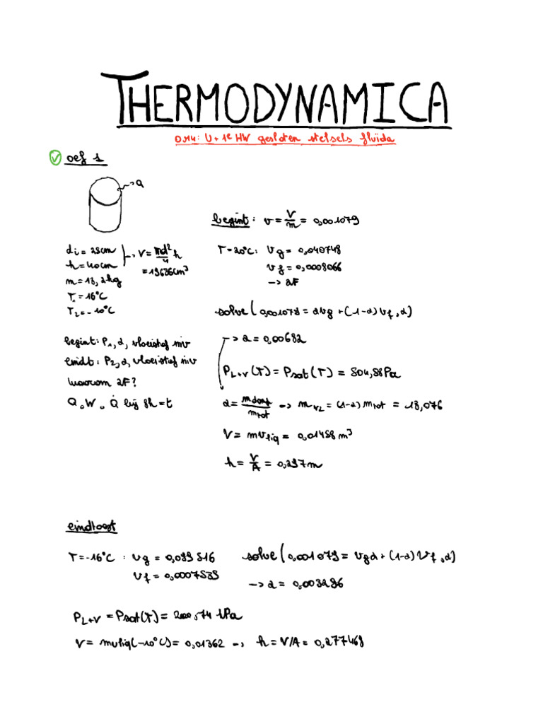 OM4_ U en energiebalans gesloten stelsels fluïda | PDF