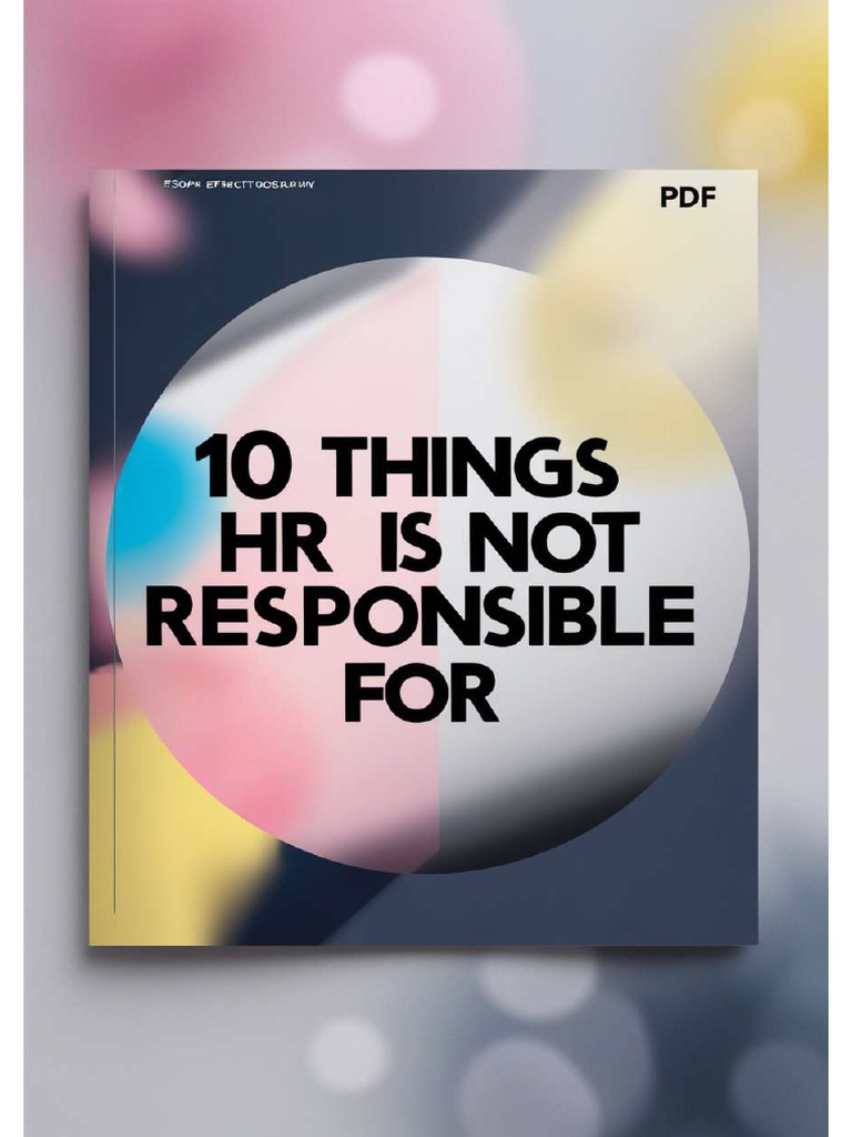 What HR Is Not Responsible For | PDF | Leadership | Social Psychology