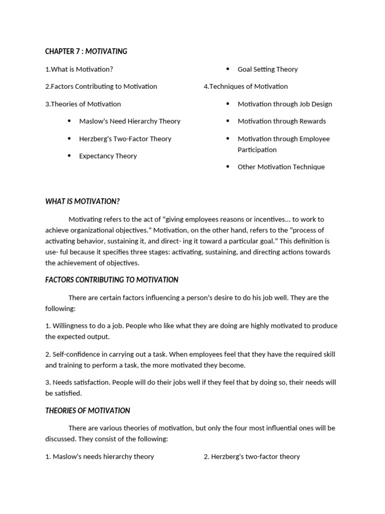 Understanding Employee Motivation Theories | PDF | Motivational ...