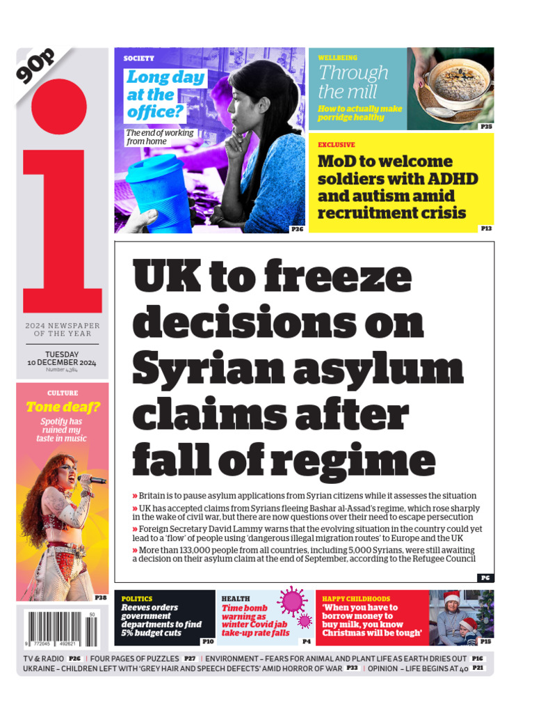 The I Newspaper 2024-12-10 | PDF | Syria | Bashar Al Assad