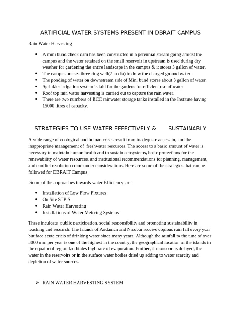 strategies for water conservation U-3 Hydrology | PDF | Sewage ...