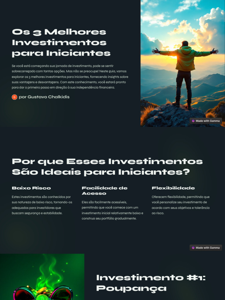 3 Investimentos Ideais para Iniciantes | PDF | Investimentos | Renda fixa