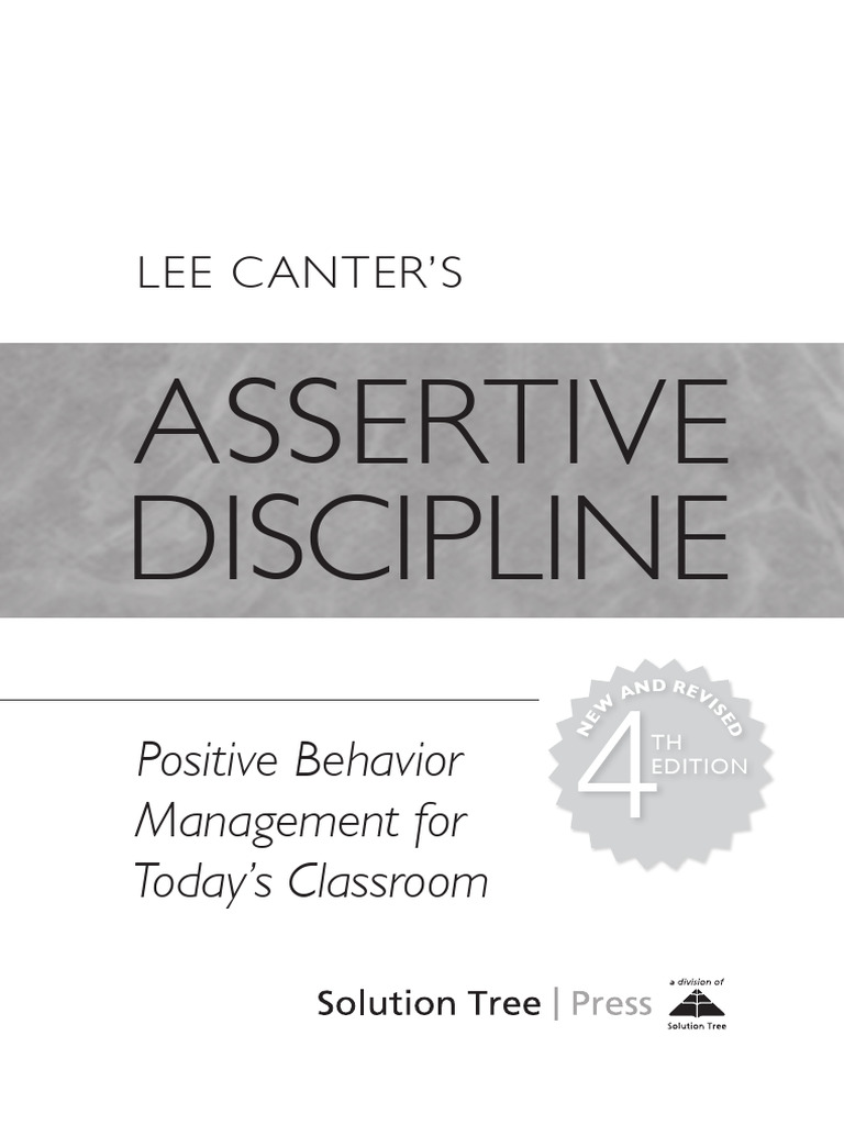 Lee Canter's Assertive Discipline Guide | PDF | Classroom Management ...