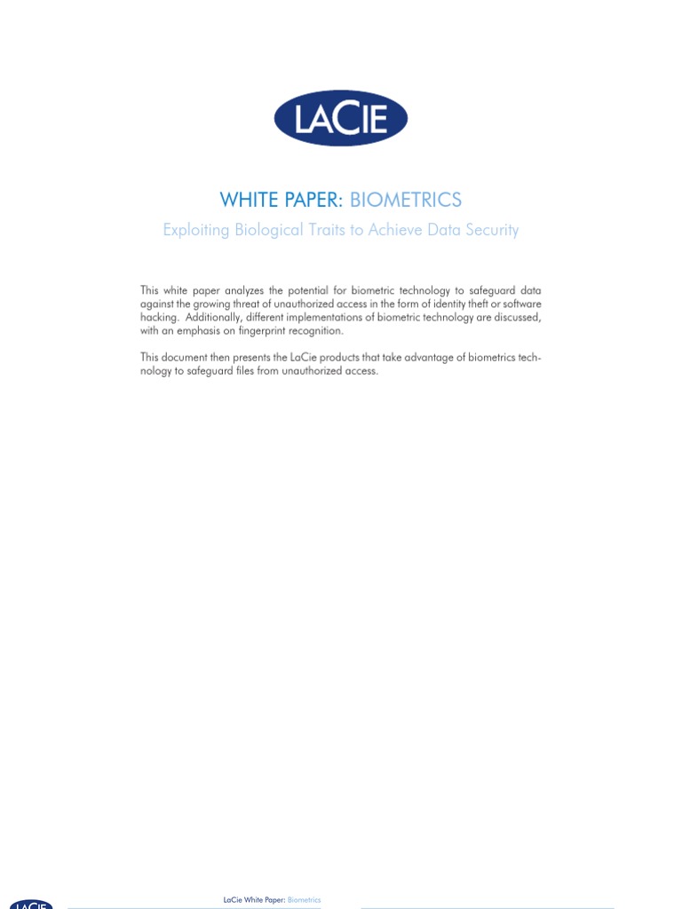 WP Bio Metrics en | PDF | Biometrics | Authentication