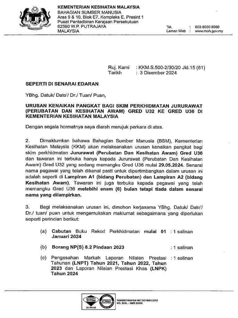 Iklan NP JR (P - KA) Gred U32 Ke U36 - Memangku 29.05.2024 | PDF