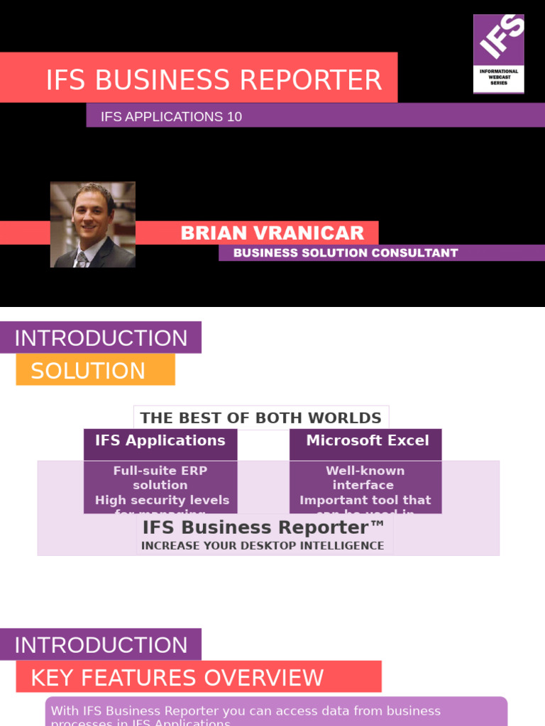 IFS Apps 10 - IFS Financial Reporting With Business Reporter Overview ...