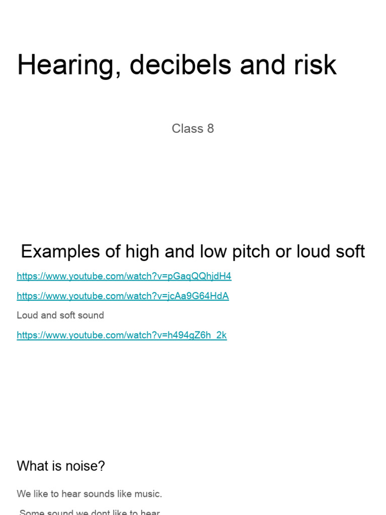 Understanding Sound Levels and Hearing Risks | PDF