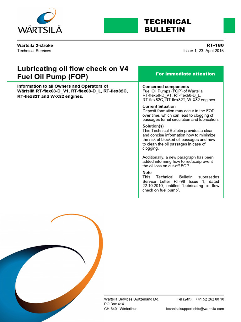 Wärtsilä FOP Clogging Solutions Guide | PDF | Filtration | Pump