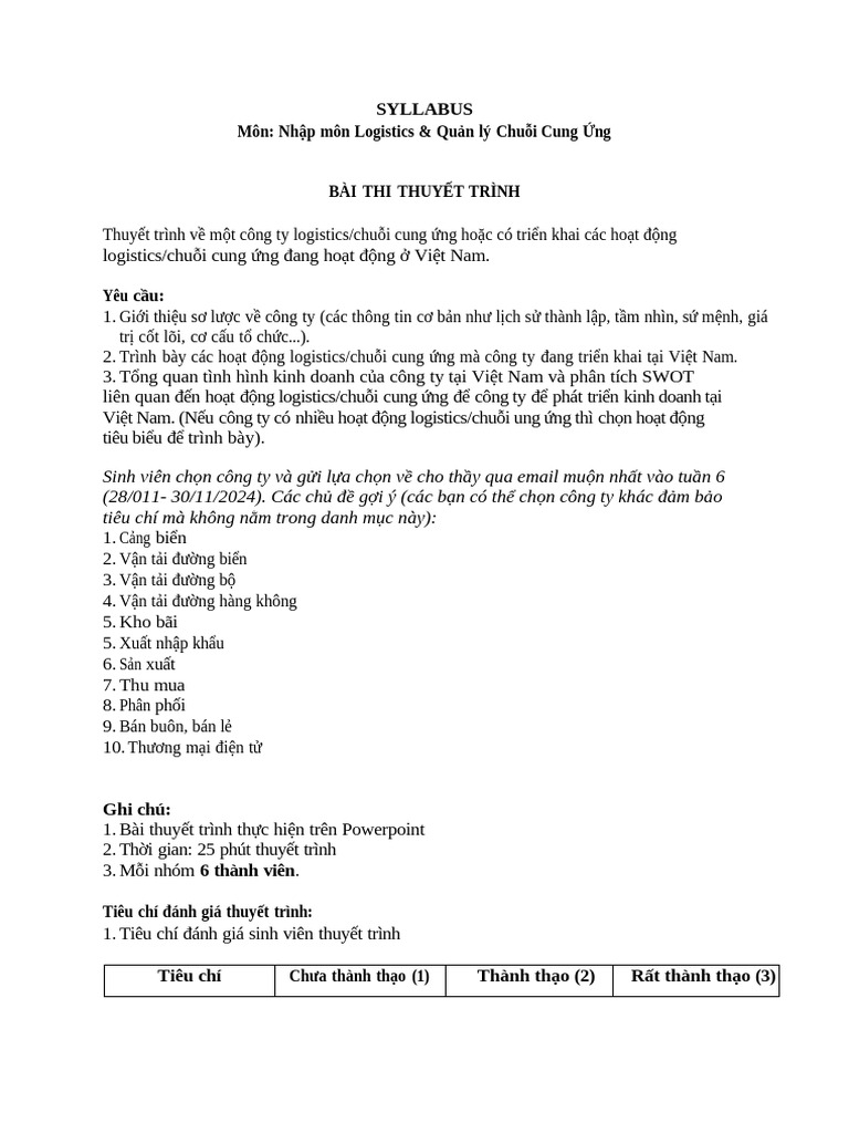 Huong Dan Lam Bai Thuyet Trinh | PDF