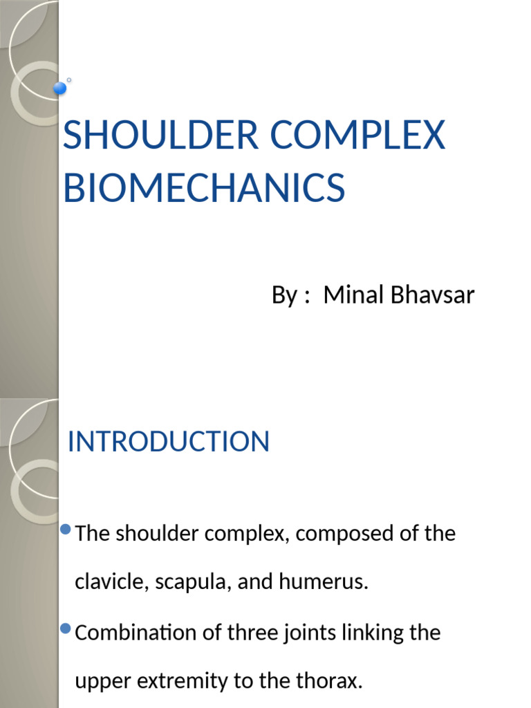 Final Shoulder Biomechanics | PDF | Musculoskeletal System | Skeletal ...