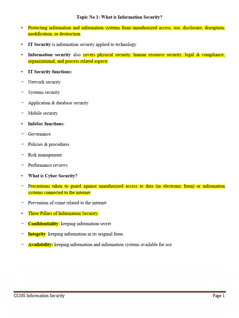 CS205 Highlighted Handouts | PDF | Information Security | Payment Card Industry Data Security ...