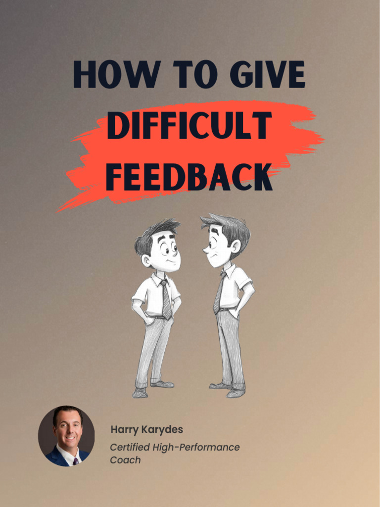 How To Give Difficult Feedback | PDF
