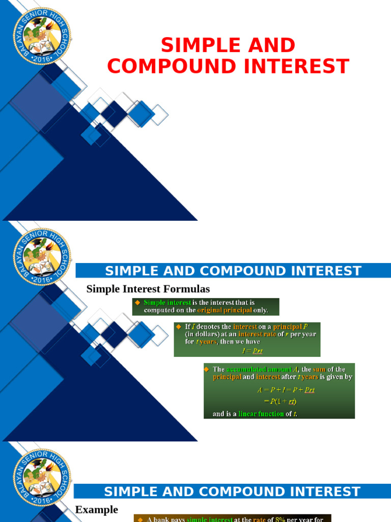 GR 11 GenMath 06 Simple and Compound Interests | PDF