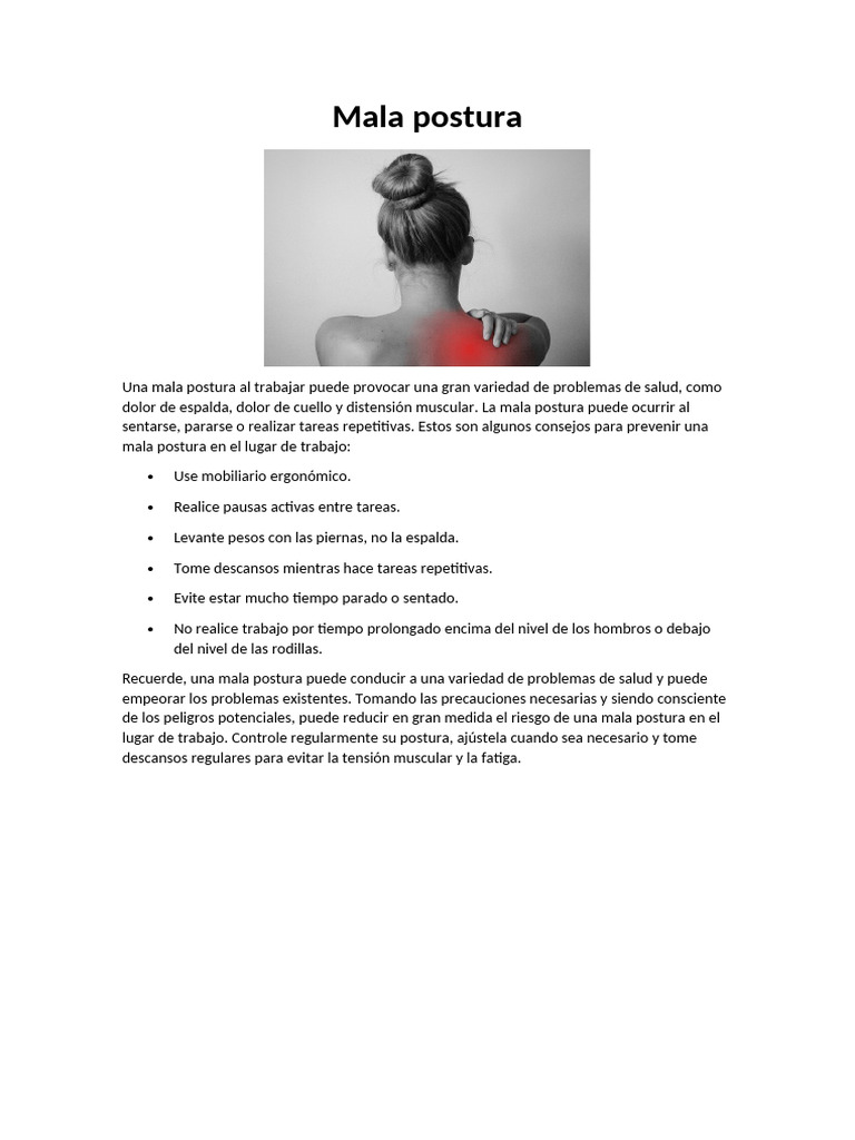 Mala Postura | PDF