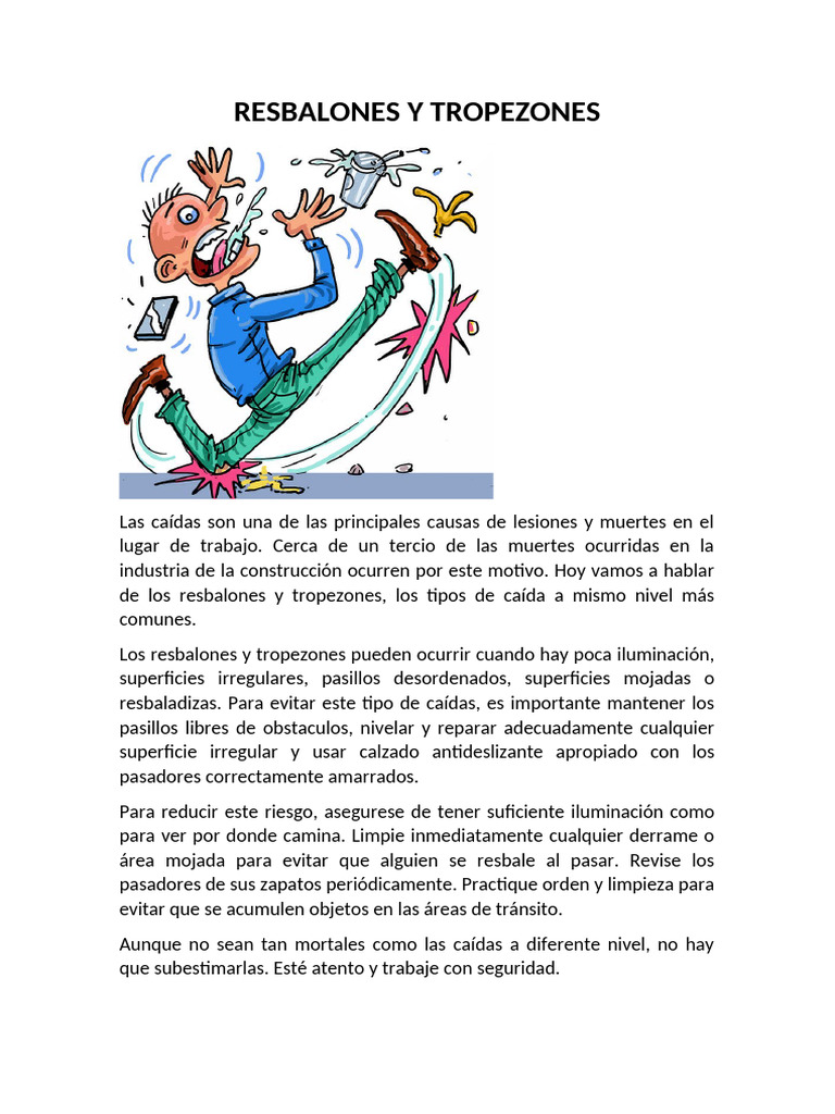 Resbalones y tropezones | PDF