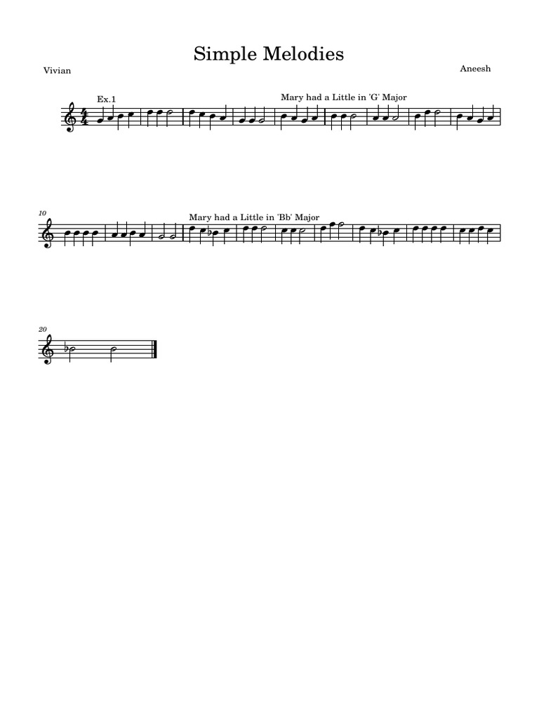 Simple Melodies | PDF