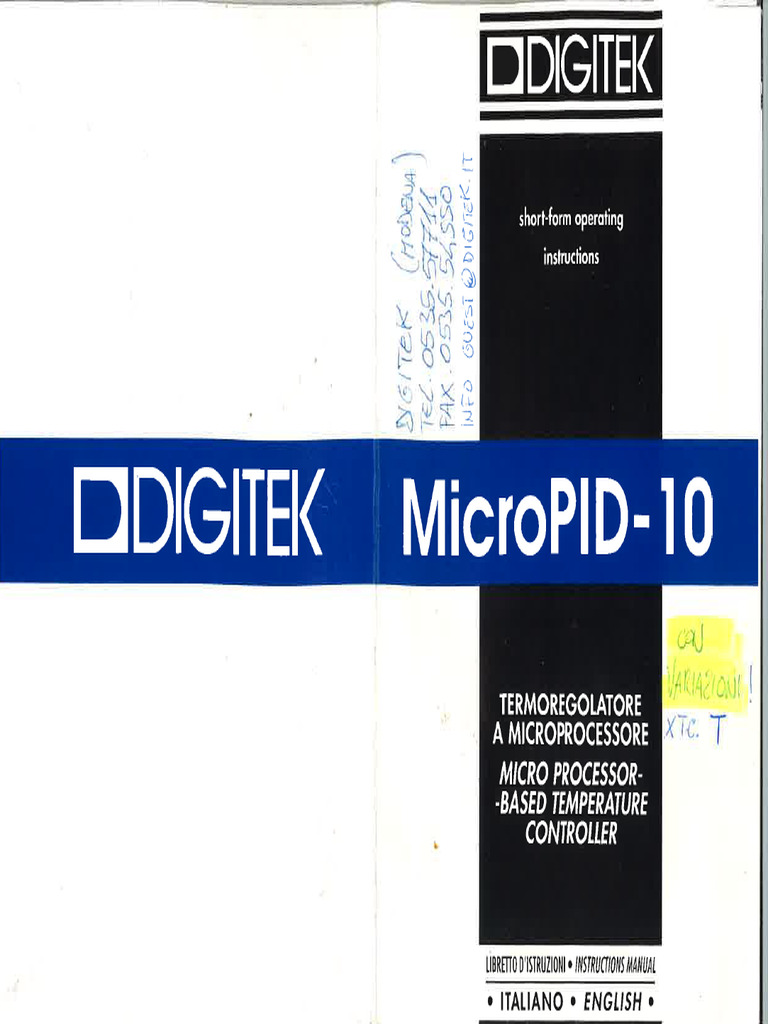 Termoregolatore Digitek MicroPid-10 | PDF