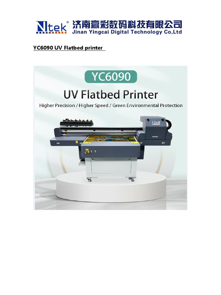 NTEK YC6090 Uv Flatbed Printer | PDF