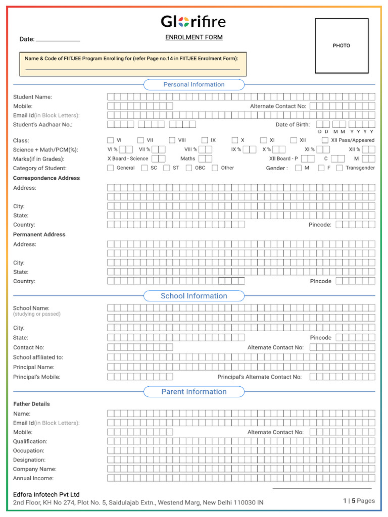 02 - Glorifire Enrollment Form | PDF | Cheque | Arbitration