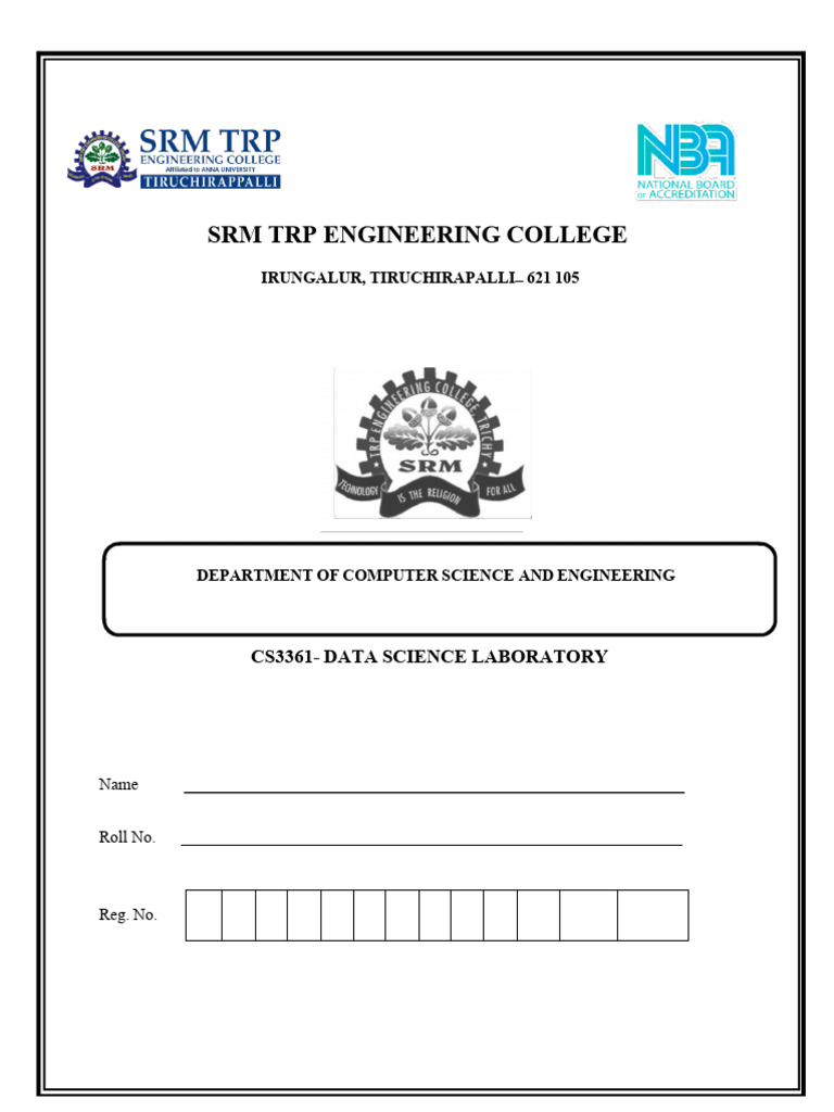 Cs3361 Datascience Lab Record | PDF | Mean Squared Error | Engineering