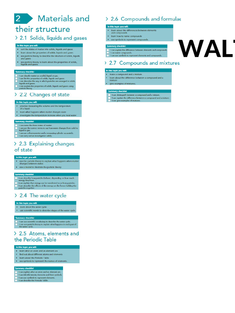 Stage 7 WALT and WILF Chapter 2 | PDF
