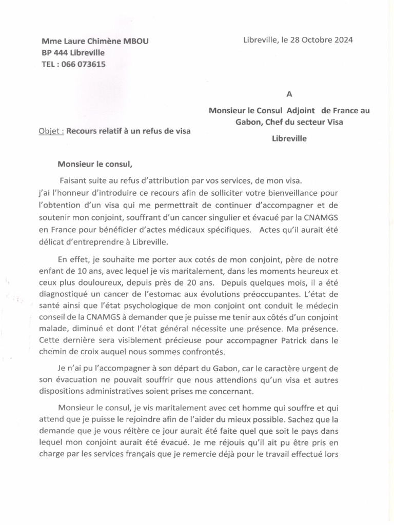 Recour Relatif A Un Refus de Visa | PDF