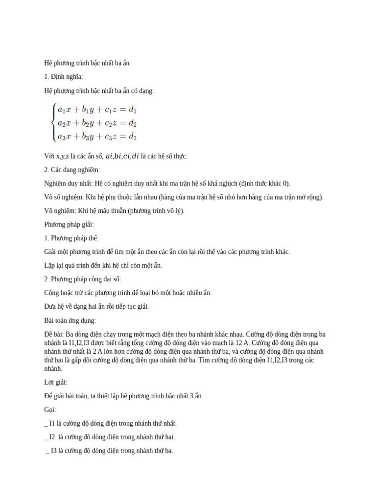 Toán 10 Chuyên Đề Hpt 3 Ẩn | PDF