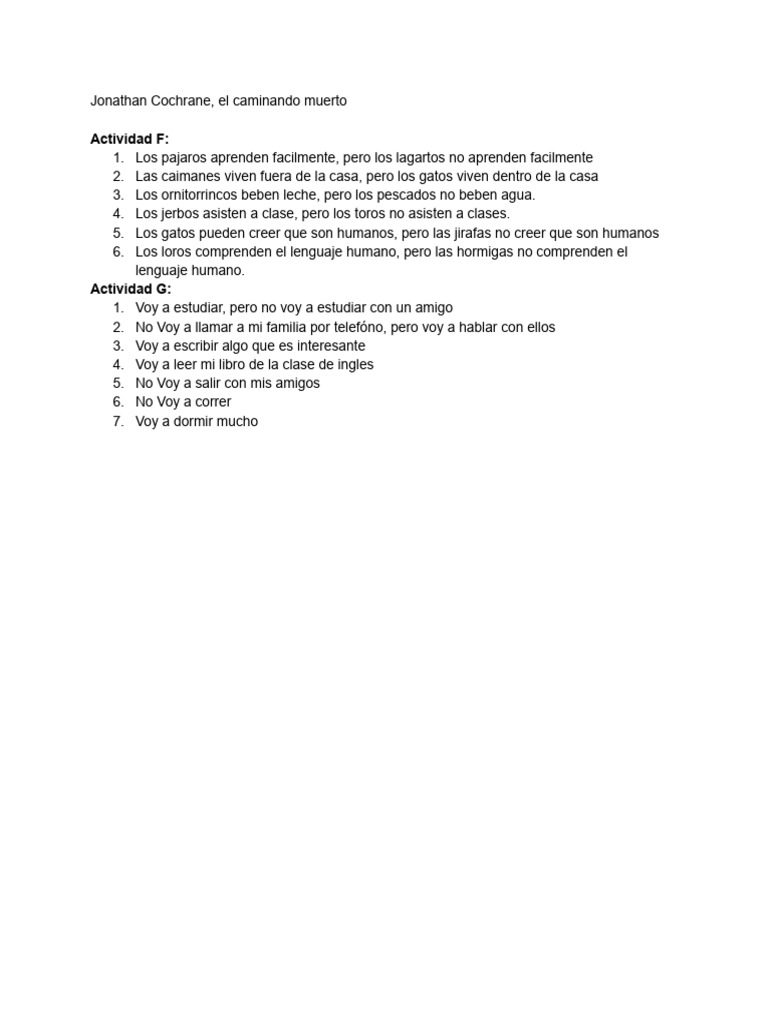 Español Tarea | PDF