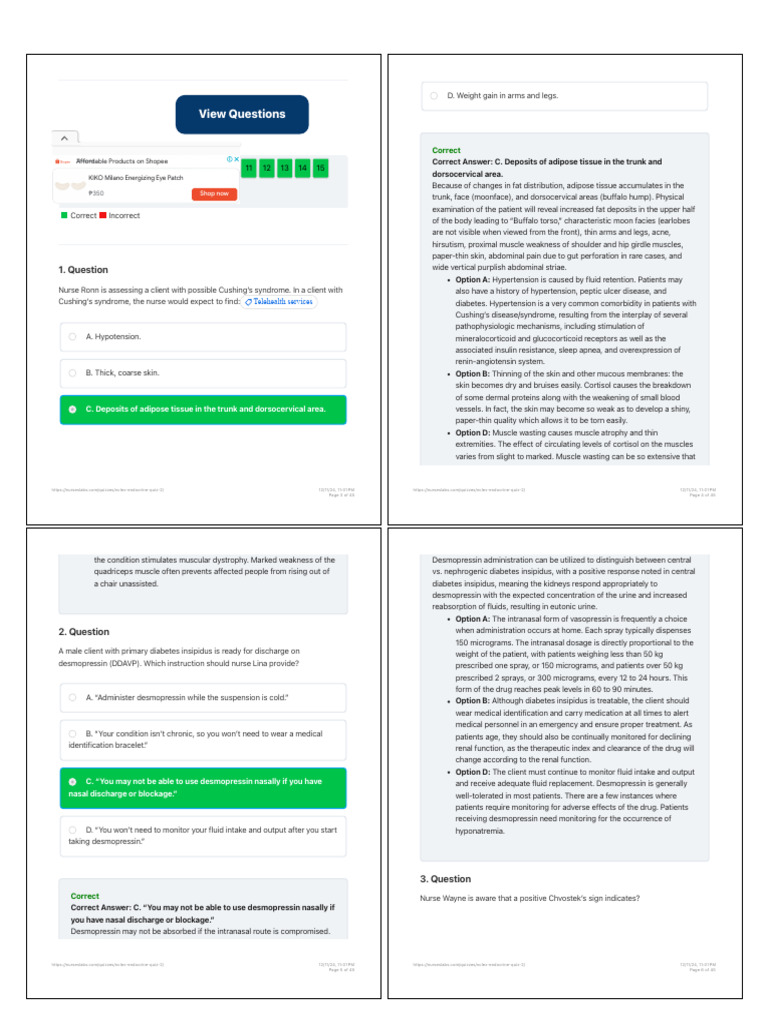 Endocrine System Disorders NCLEX Practice Exam (Quiz #2 - 25 Questions ...