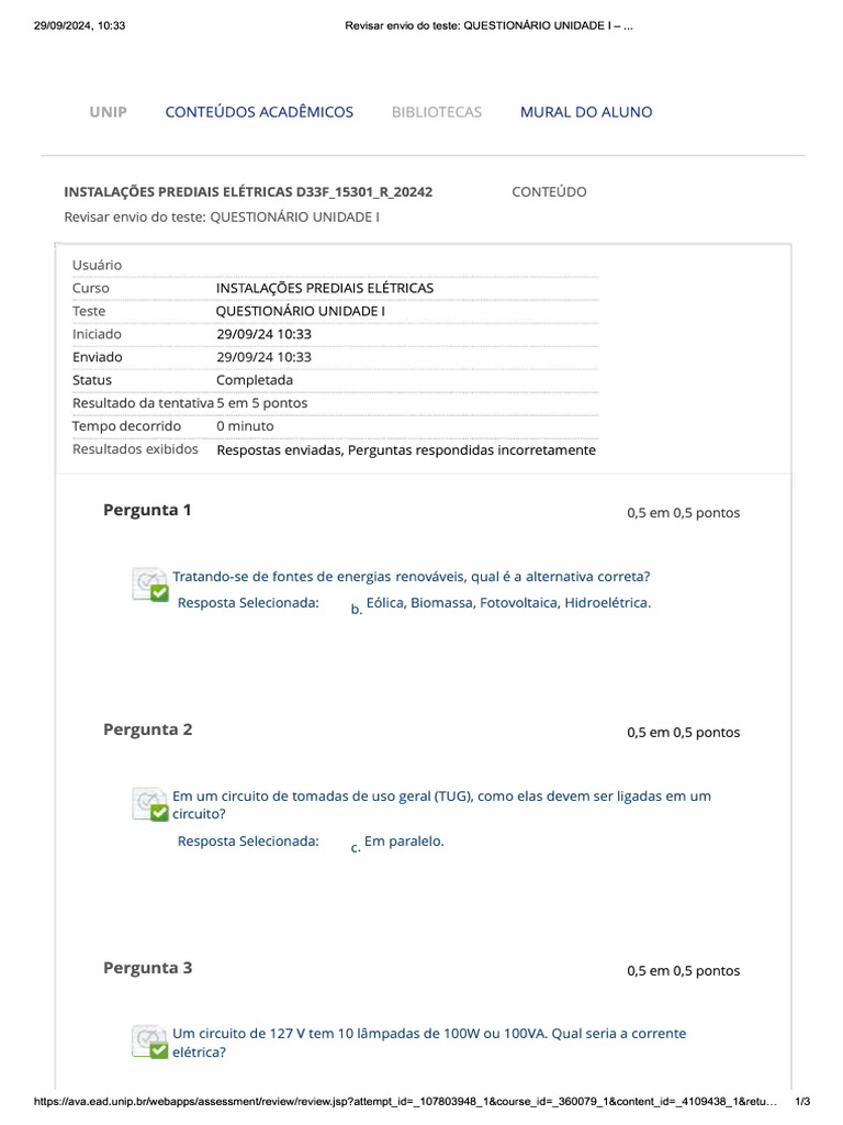 IPE - Questionário I | PDF