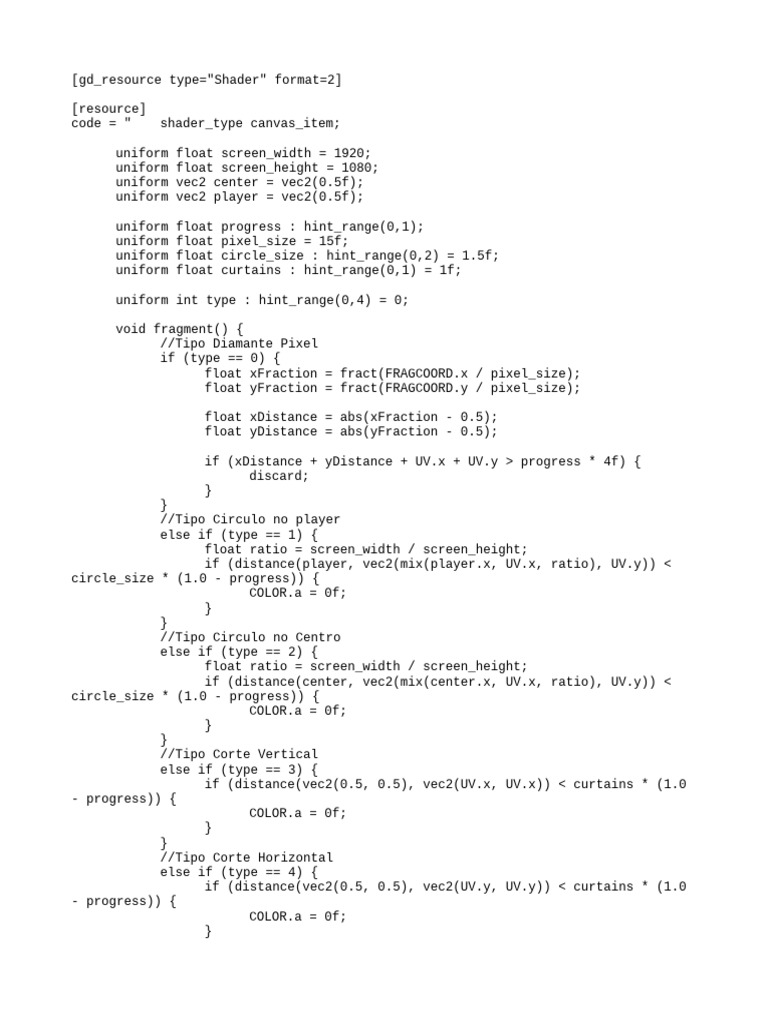 Shaders Transition | PDF