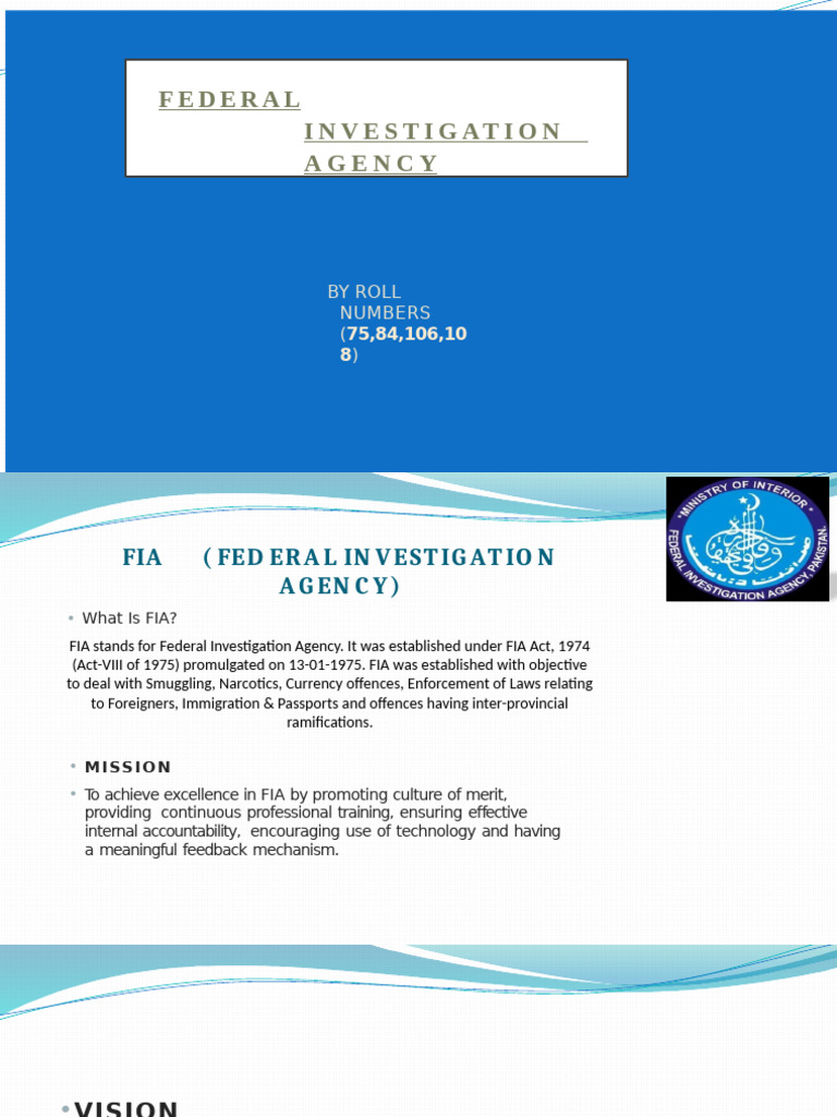 FIA | PDF | Justice | Crime & Violence