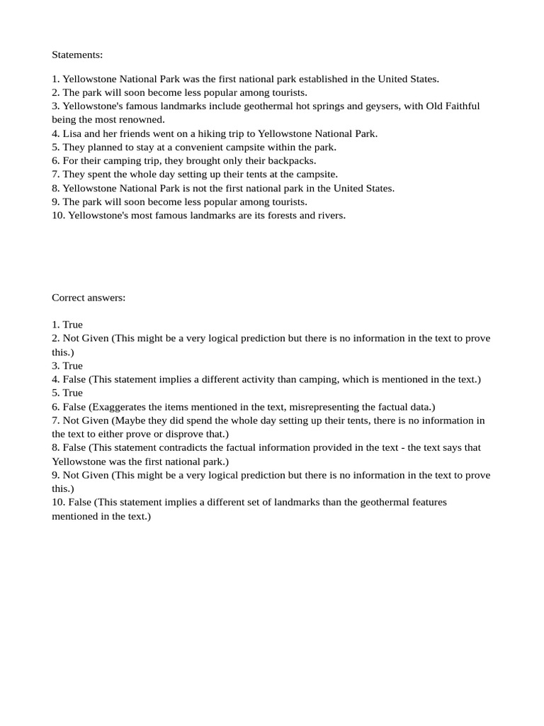 Yellowstone National Park | PDF