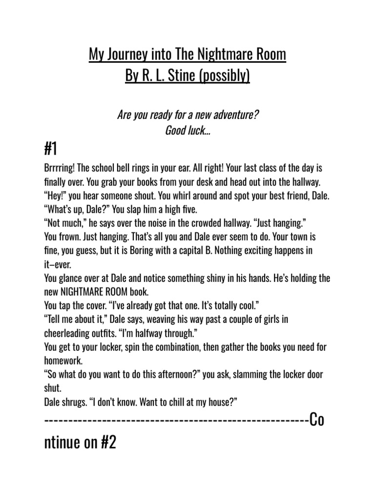 Choose Your Own Nightmare Adventure | PDF