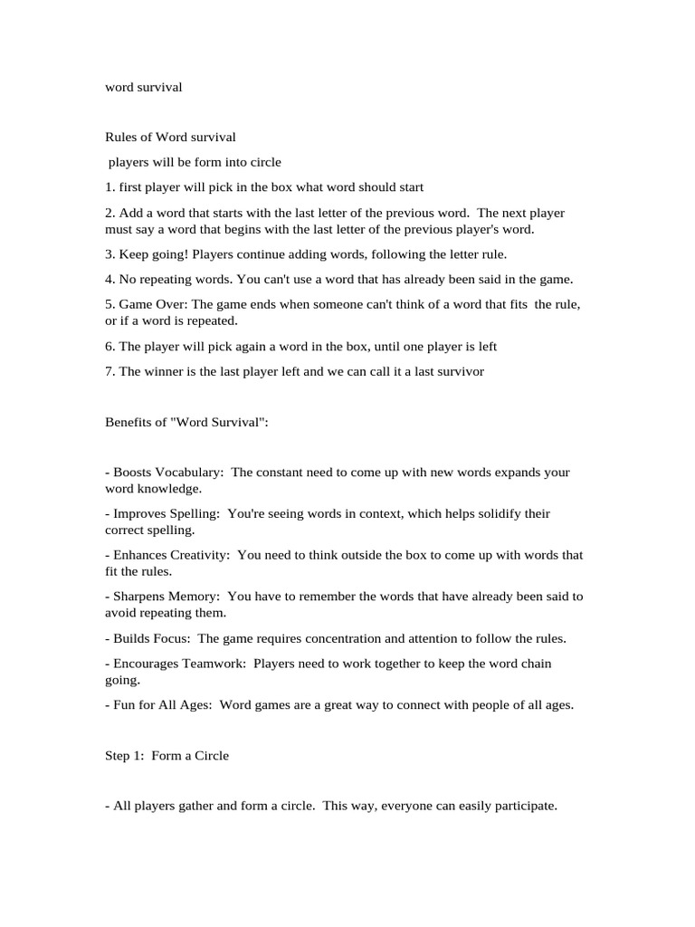 Word survival | PDF | Neuroscience | Mental Processes