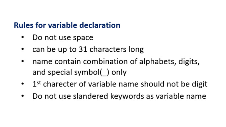 Variable Naming Guidelines | PDF