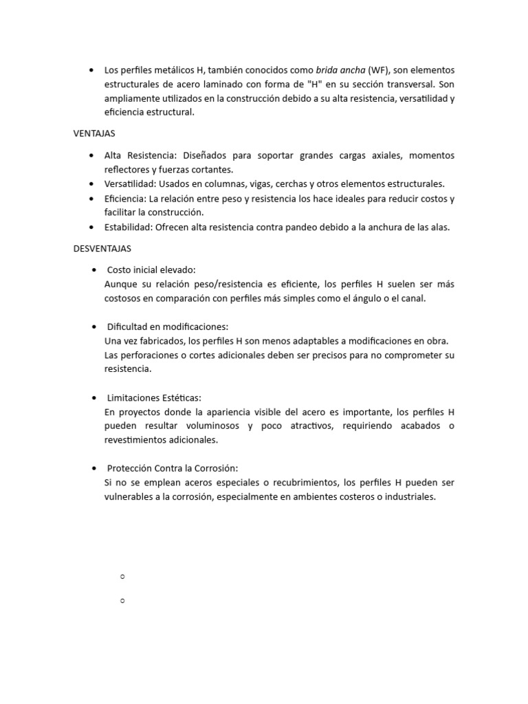 Aplicaciones de Perfiles H en Construcción | PDF | Puente | Columna