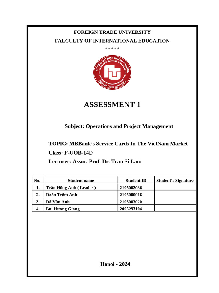 15.OPM - Assessment 1 - Page 1 1 1 | PDF | Banks | Credit Card