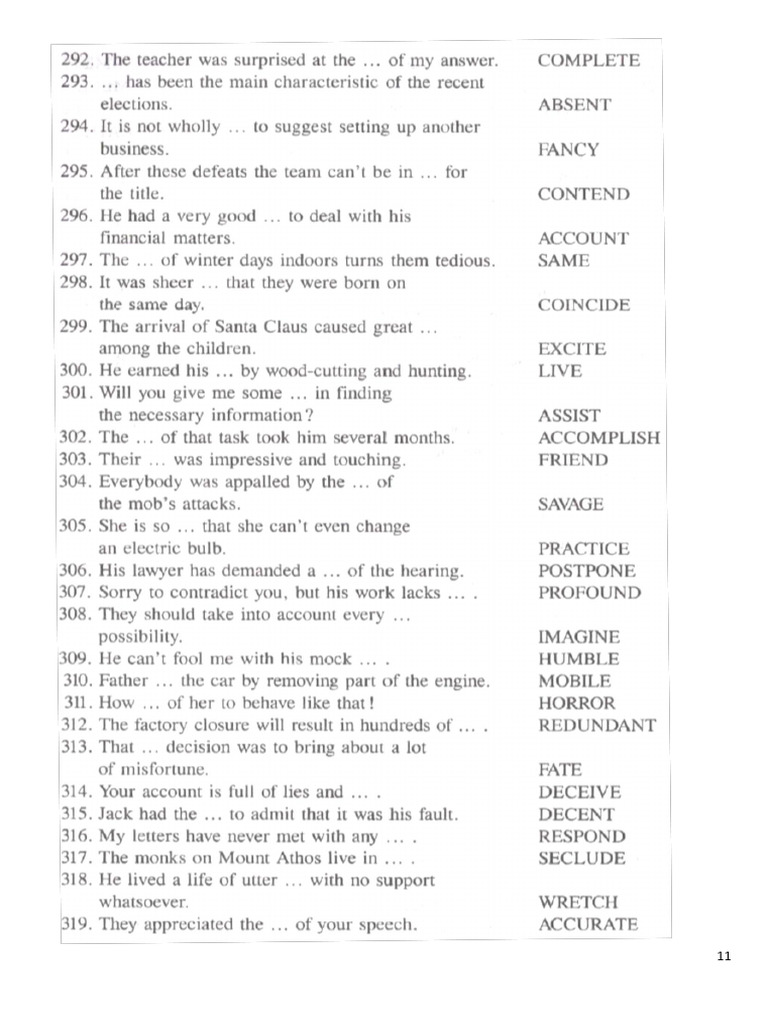 Cpe Word Formation-301-400 | PDF