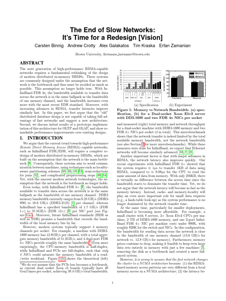 The End of Slow Networks - It's Time For A Redesign | PDF | Computer Network | Random Access Memory