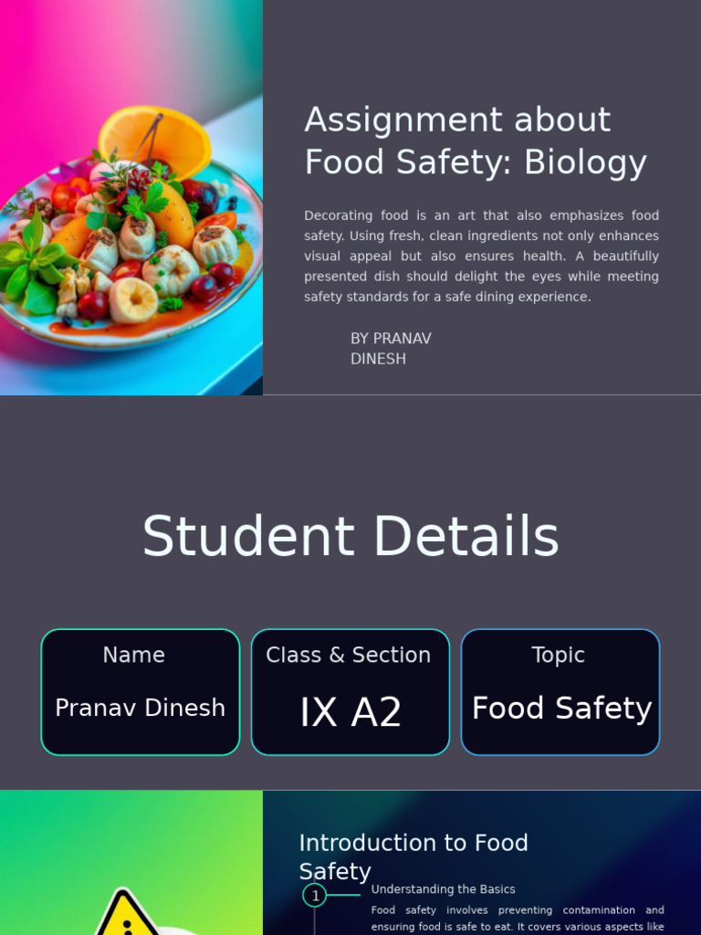 Biology Assignment About Food Safety | PDF | Food Safety | Foodborne ...