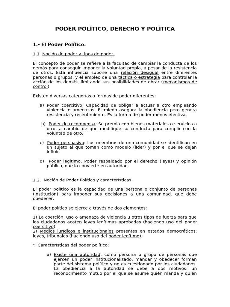 2-PODERDERECHOPOLITICA | PDF | Poder (social y político) | Contrato social