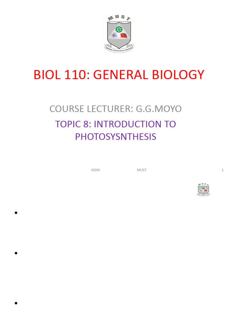 Biol 110-Photosynthesis | PDF | Chloroplast | Photosynthesis