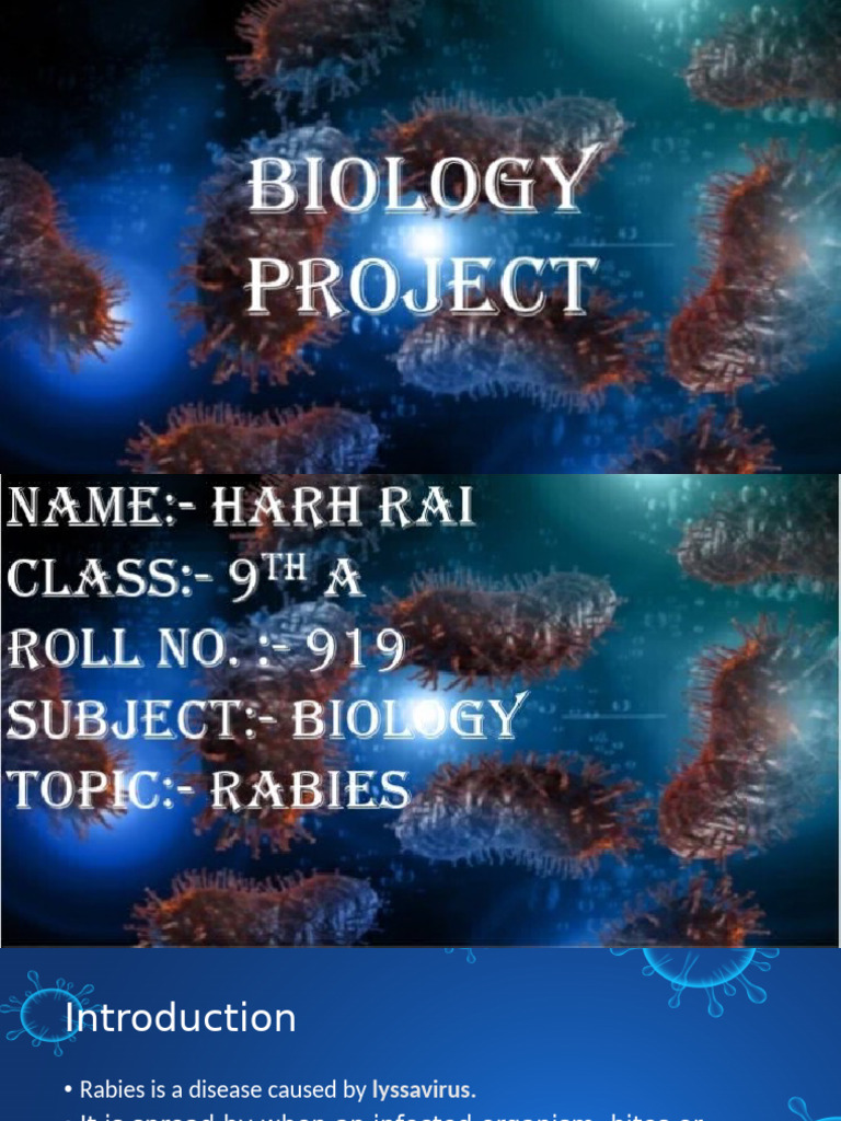 Bio PP.t on Rabies | PDF | Rabies | Microbiology