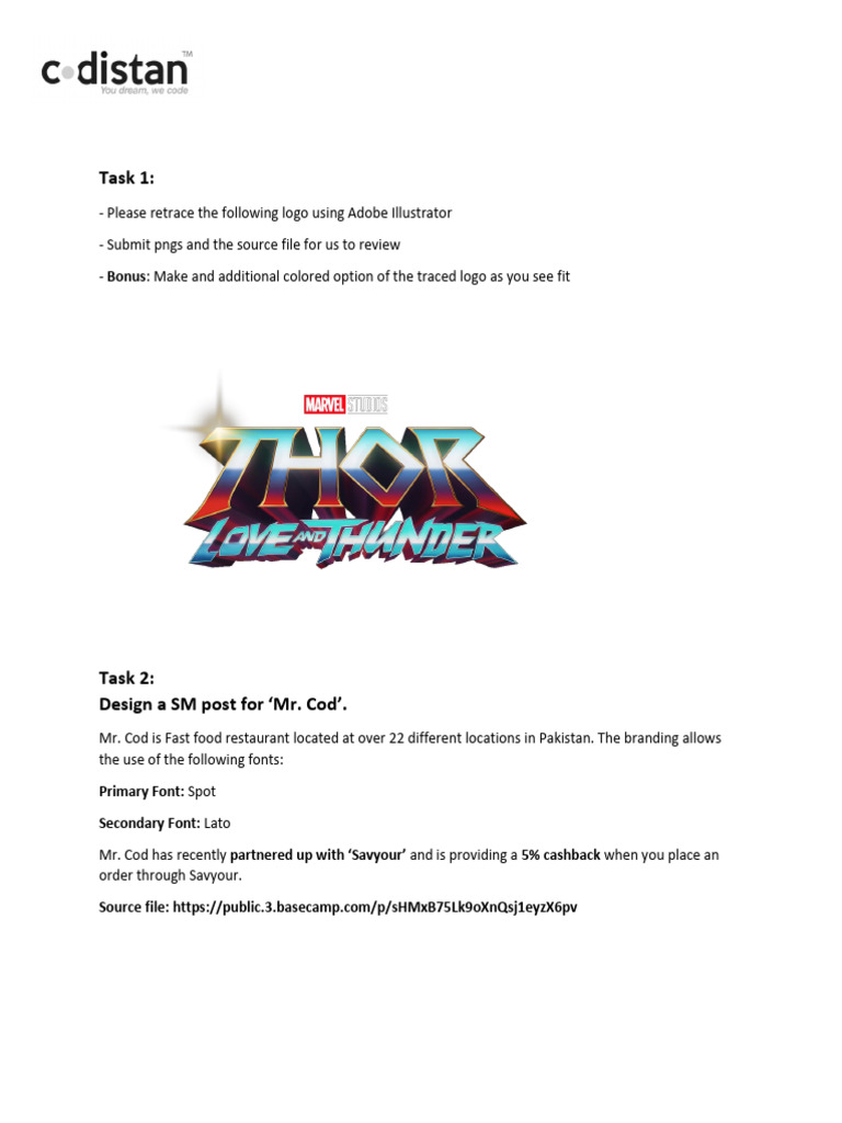 Codistan Test Task | PDF