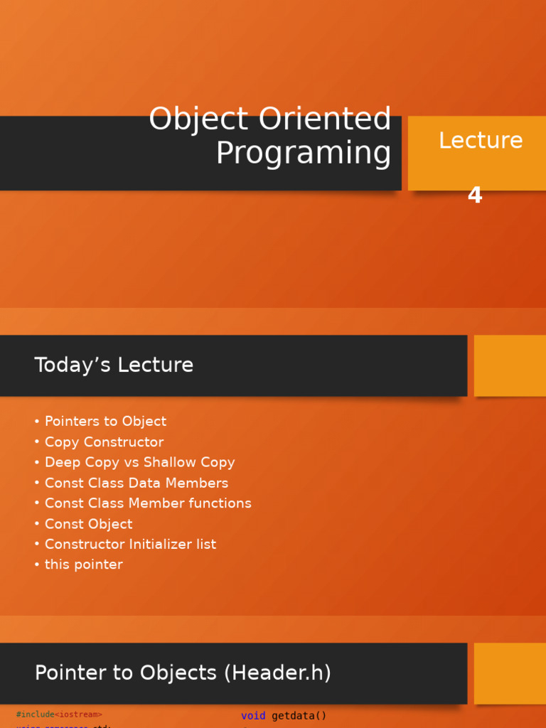 lec-4 | PDF | Constructor (Object Oriented Programming) | Programming lec-4 | PDF | Constructor (Object Oriented Programming) | Programming
