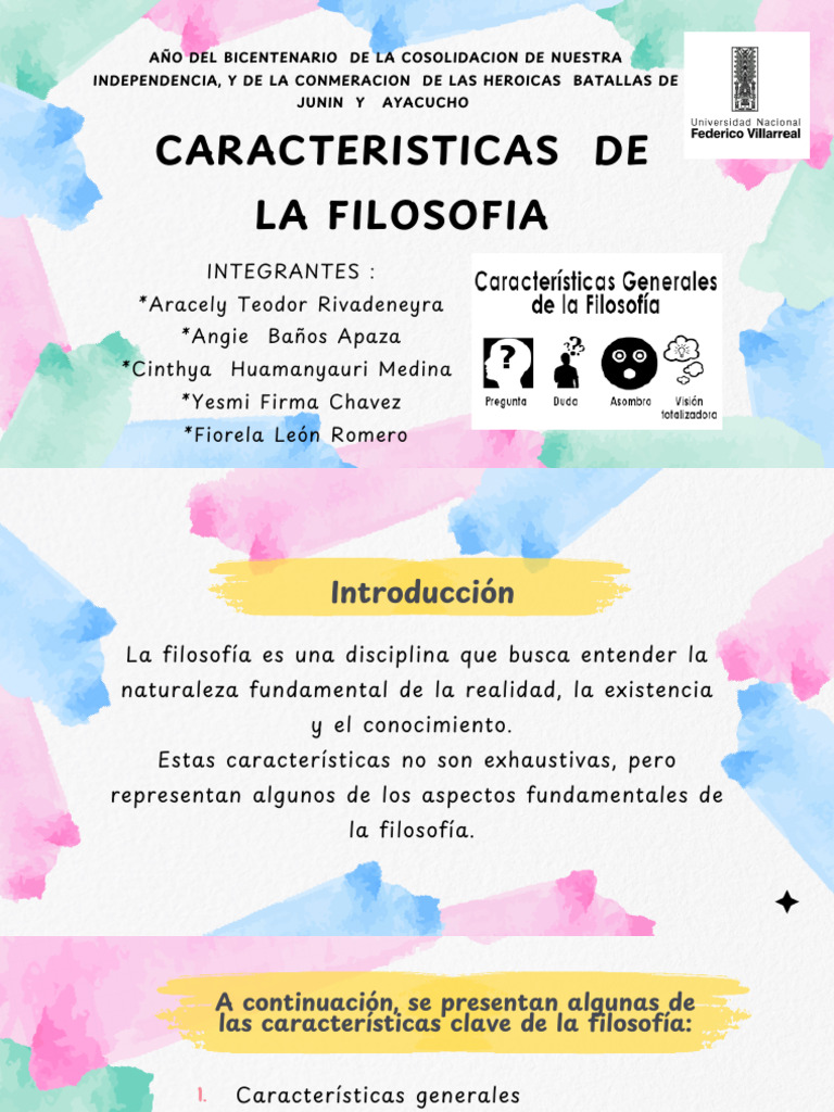Caracteristicas de La Filosofia | PDF | Conocimiento | Epistemología