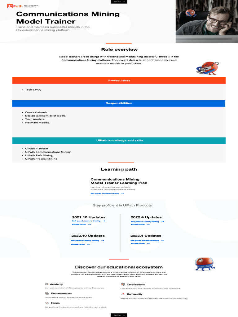 Communications Mining Model Trainer Guide | PDF